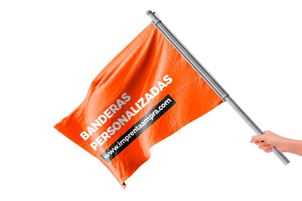 Impresión de banderas personalizadas | Banderas con palo